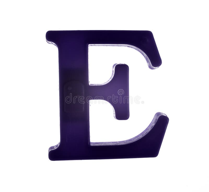 Plastic Letter E on Magnet Isolated on White Background, Stock Image ...