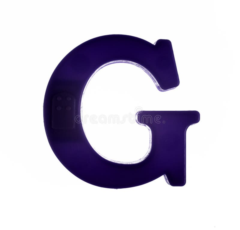 Plastic Letter G on Magnet Isolated on White Background, Stock Image ...
