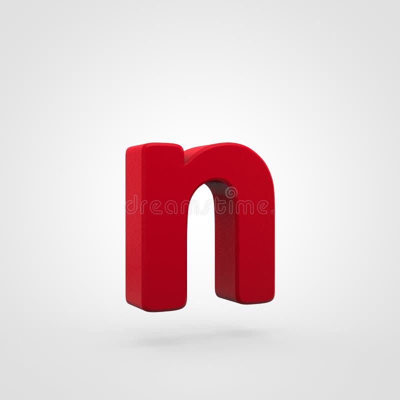 Plastic Red Letter a Uppercase Isolated on White Background. Stock ...