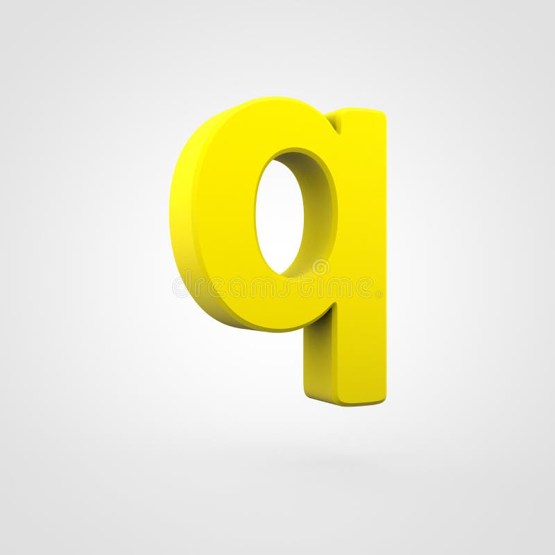 Plastic Yellow Letter G Uppercase Isolated on White Background. Stock ...
