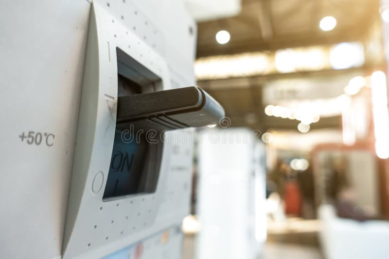 The Plastic Lever-switch Black Power. Shallow Depth of Field Stock ...