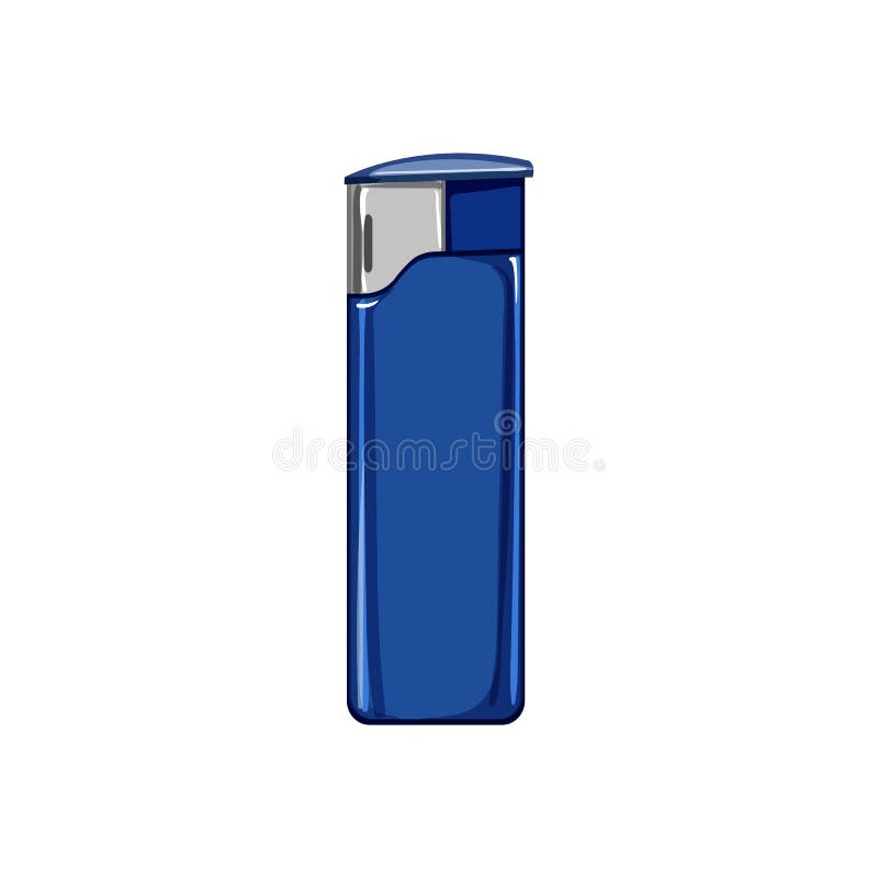 Plastic Lighter Fire Cartoon Vector Illustration Stock Vector ...