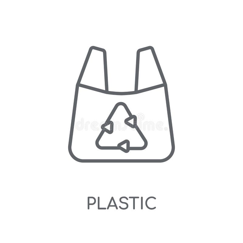 Plastic Linear Icon. Modern Outline Plastic Logo Concept on Whit Stock ...