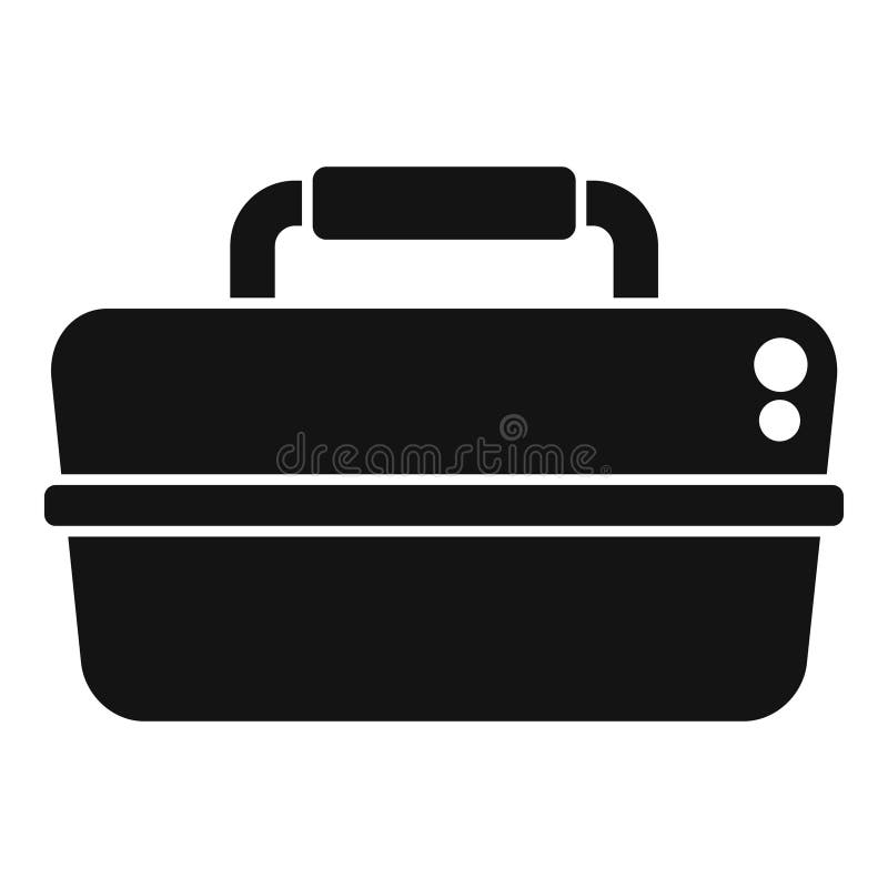 Plastic Lunch Box Container Holding Healthy Food Icon Stock Vector ...