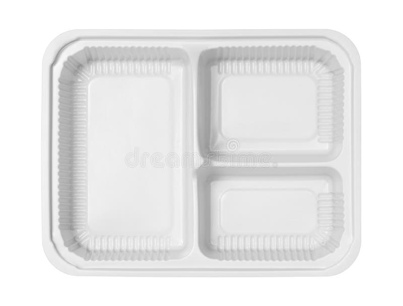 Plastic Lunch Box Three Compartment Separated Top View Stock Photo ...