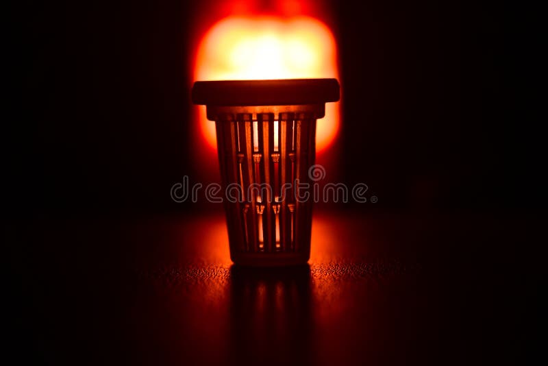 Plastic Made Object Pot with Dark Background Photograph Stock Photo ...