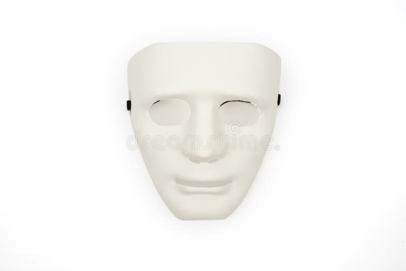 Plastic Mask on White Background Stock Photo - Image of mask ...