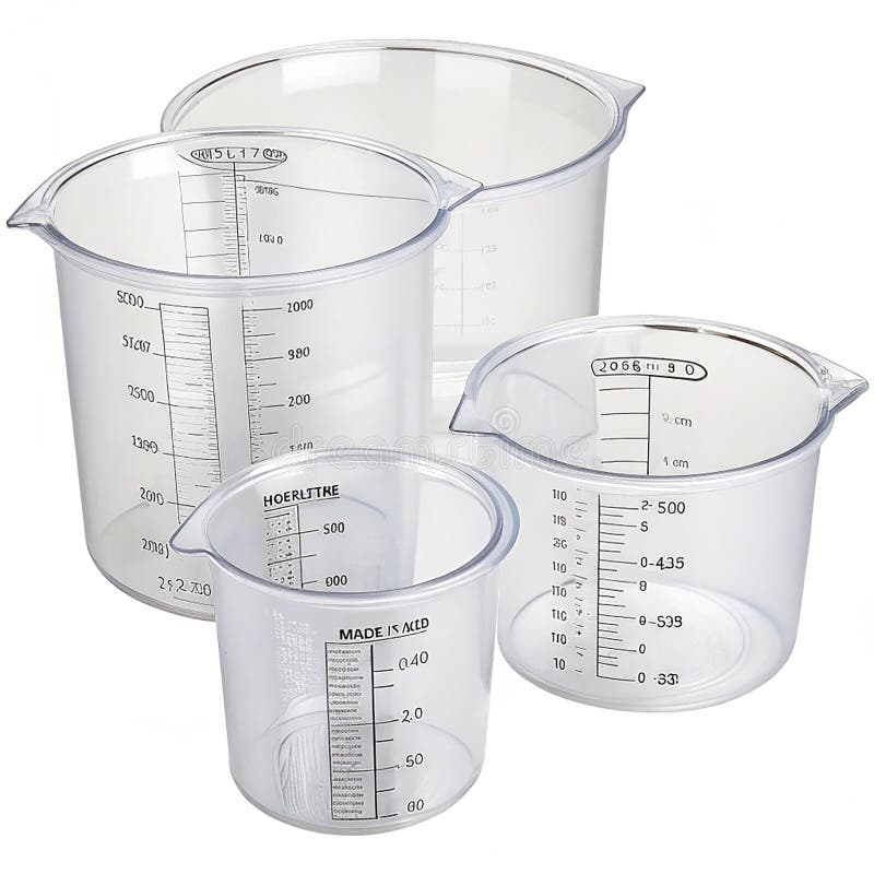Plastic Measuring Cup Set PNG Stock Illustration - Illustration of ...