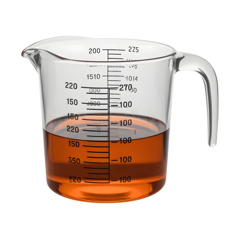 Plastic Measuring Jug with Volume Markings Isolated on White Stock ...