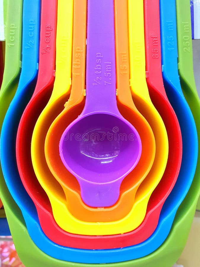 Plastic measuring spoon stock photo. Image of equipment - 283851944