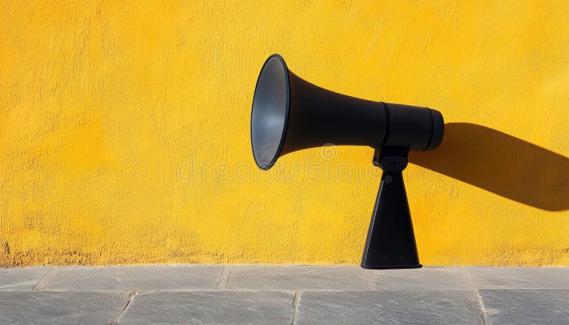 Plastic Megaphone with Shadow Showcased in a Well Stock Image - Image ...
