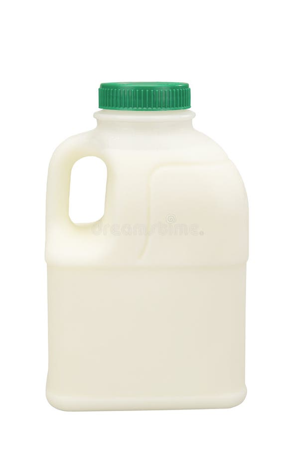 Plastic Melkfles Op Witte Achtergrond Stock Foto - Image of half ...