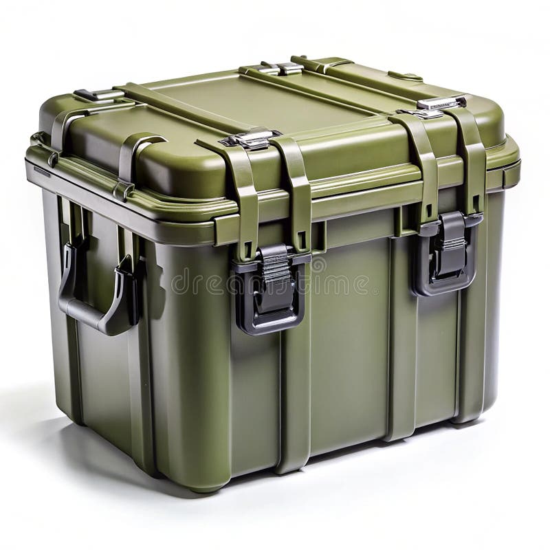 Plastic Military-grade Storage Container with Lockable Latches Stock ...