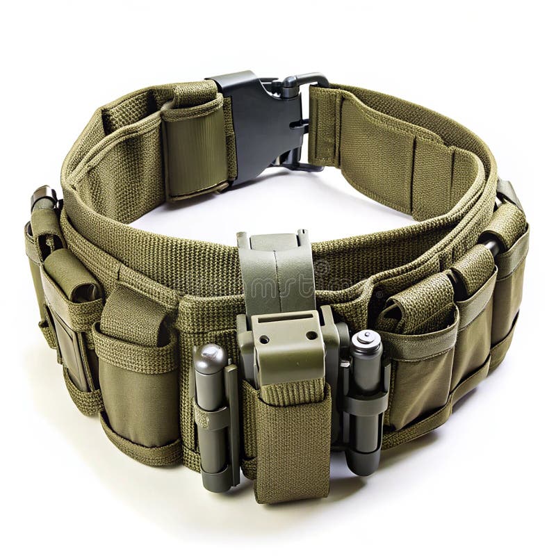 Plastic Military Utility Belt with Modular Attachment Options Stock ...