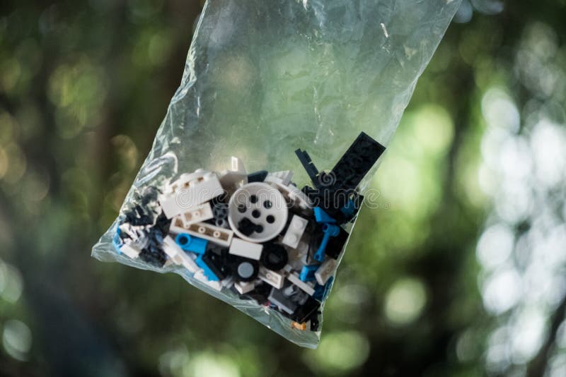 Plastic Mini Blocks in Transparent Bag for Creative Imagination Stock ...