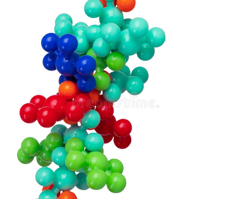 Plastic Model of Chemical Elements of Protein Molecules Stock Photo ...