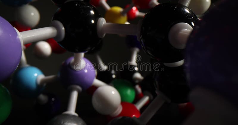 Plastic Model of Chemistry Molecule for Education on Black Background ...