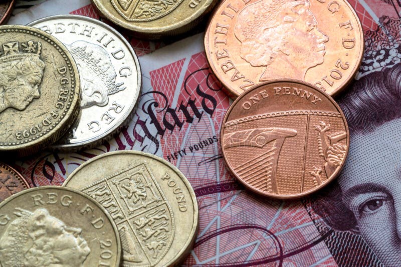 Plastic Model Houses and English Coins and Notes Editorial Stock Photo ...