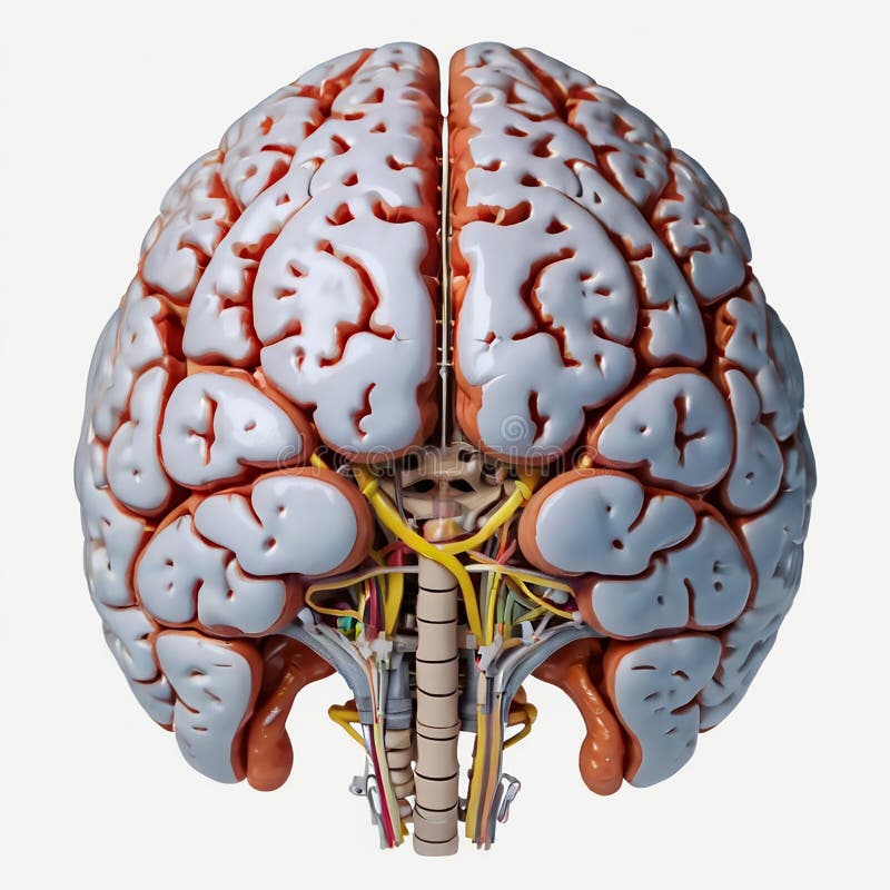 Plastic Model of Human Brain Stock Illustration - Illustration of ...