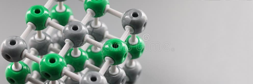Plastic Model of a Molecule, Crystal Lattice of an Atom Stock Photo ...