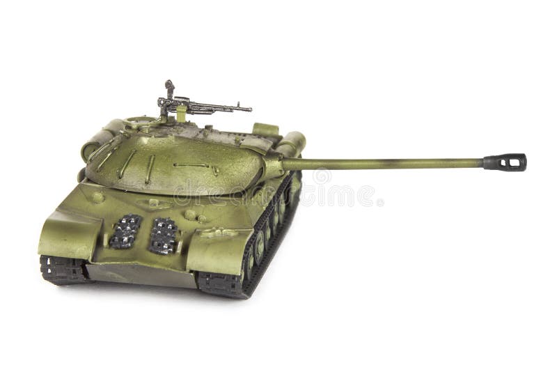Tank Model on a White Background Stock Photo - Image of power, rubber ...