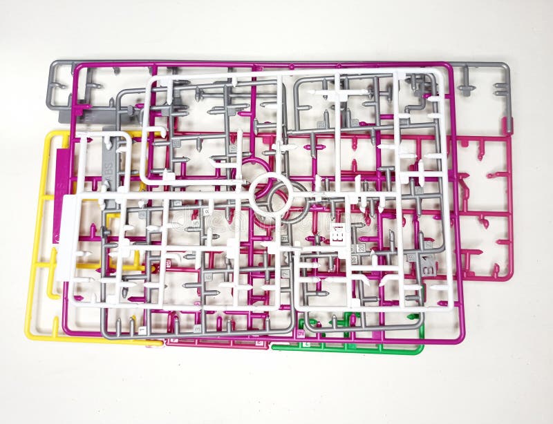 Empty Plastic Runner from a Used Model Kit on Whaite Background Stock ...