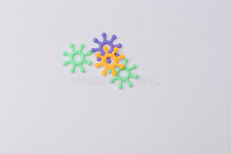 Plastic Models of Coronavirus Molecule on White Stock Image - Image of ...