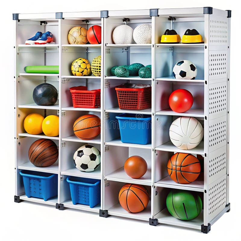 Plastic Modular Storage Unit for Organizing Sports Equipment Stock ...