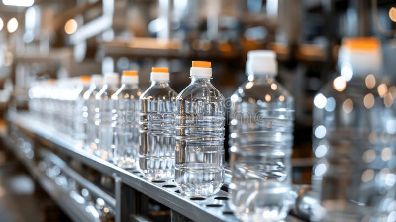 A Plastic Molding Factory with Molds Producing Plastic Bottles and ...