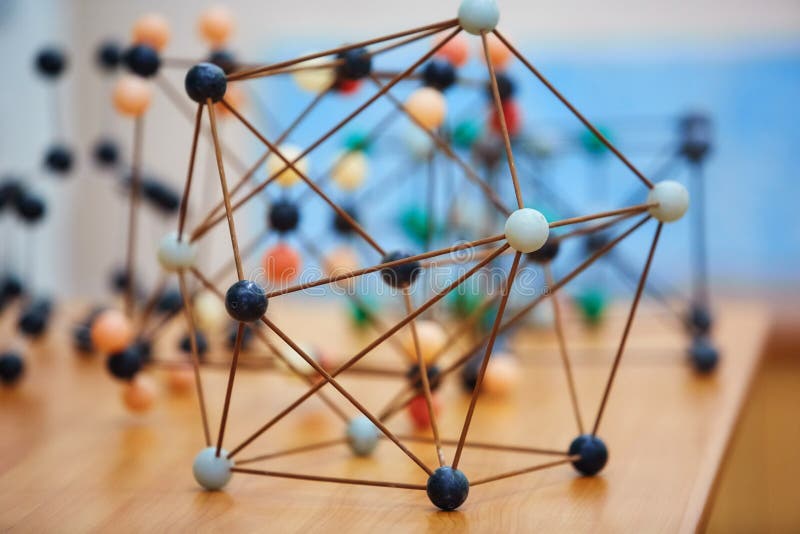 Plastic Molecular Educational Model. on the Background of the School ...