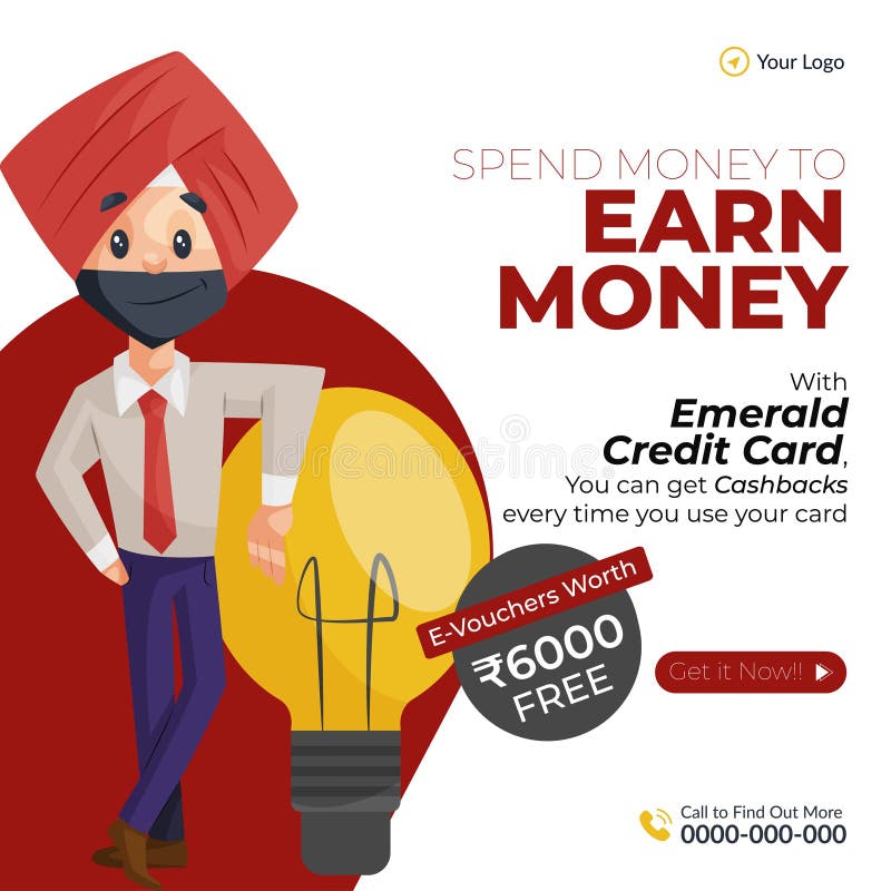 Banner Design of Spend Money To Earn Money Stock Vector - Illustration ...