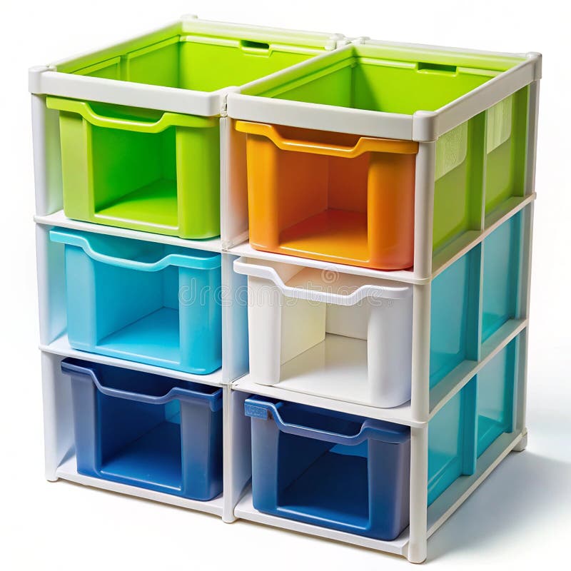 Plastic Multi-purpose Storage Cube with Stackable Compartments Stock ...