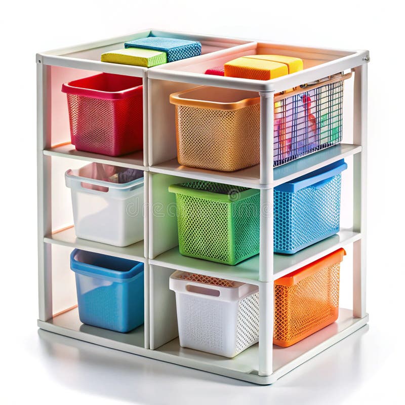 Plastic Multi-purpose Storage Cube with Stackable Compartments Stock ...