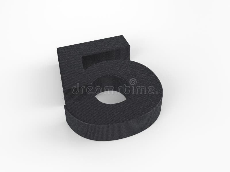 Number 5 Five Pink Bold Alphabet Vector Icon Stock Vector ...