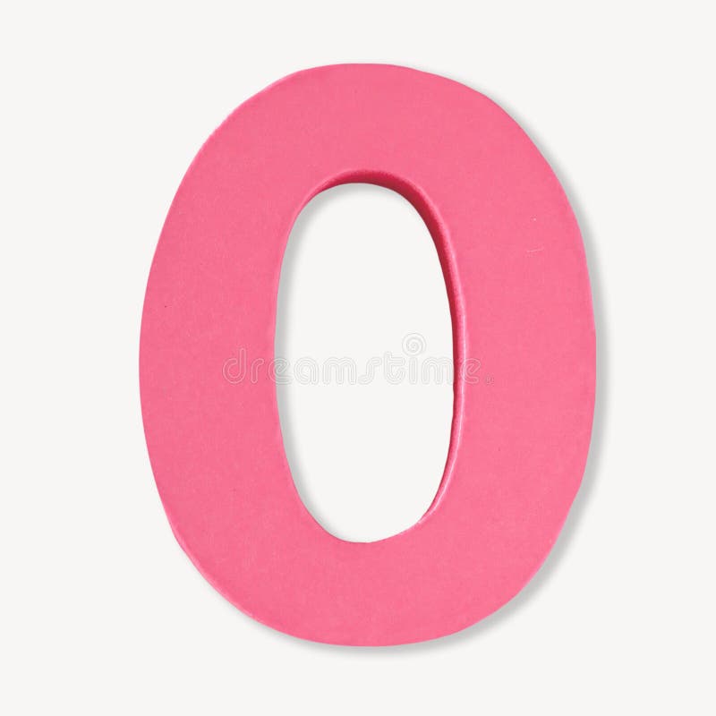 Plastic Number Zero Isolated on White Background Png File. Stock ...