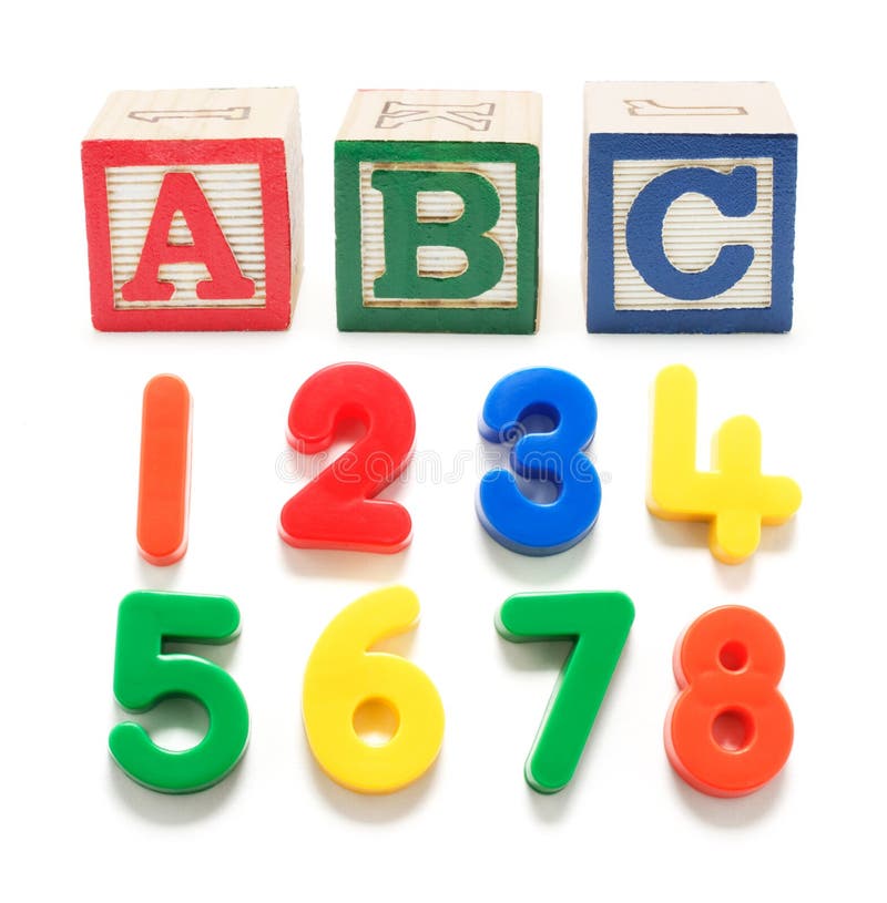 Plastic Numbers and Alphabet Blocks Stock Image - Image of bocks ...