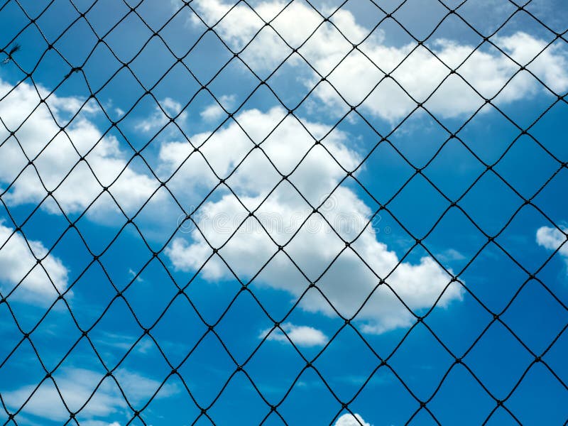 Plastic Nylon Net Under the Blue Sky Stock Image - Image of morning ...