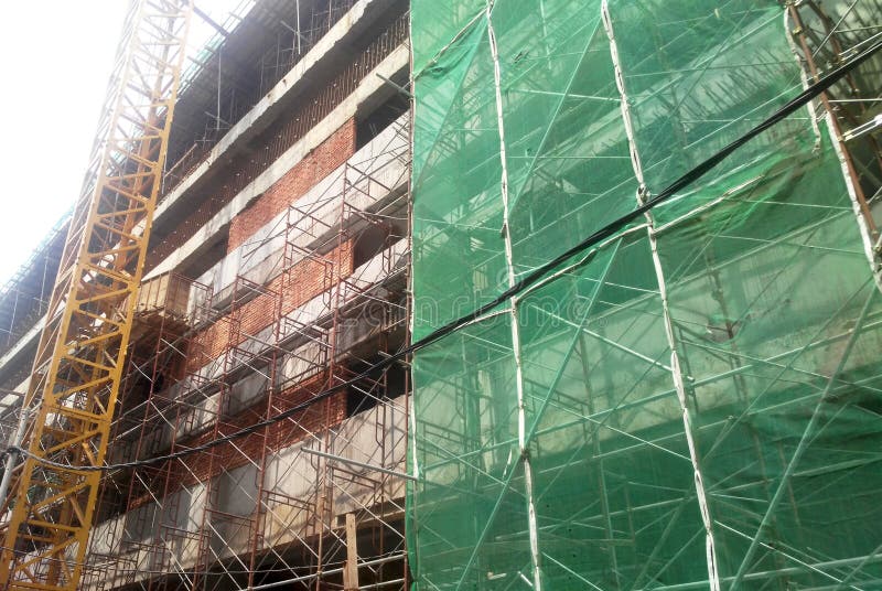 Plastic or Nylon Netting Erected at the External of the Under ...