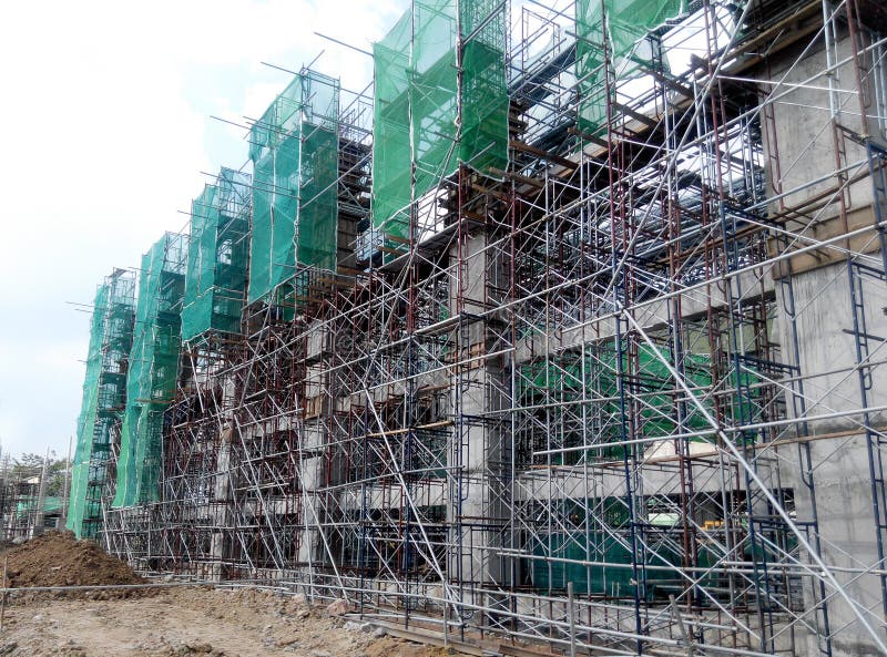 Plastic or Nylon Netting Erected at the External of the Under ...