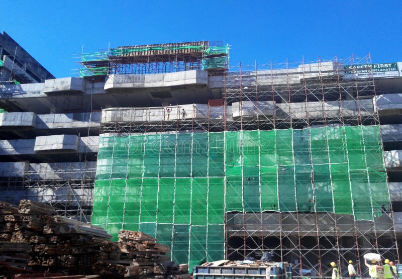 Plastic or Nylon Netting Erected at the External of the Under ...