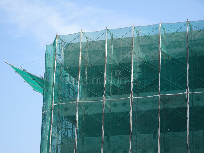 Plastic or Nylon Netting Erected at the External of the Under ...