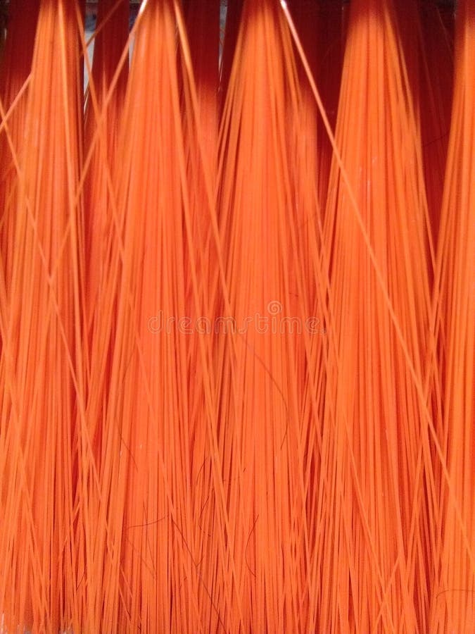 This Plastic Nylon is Orange in Color Stock Image - Image of hardwood ...