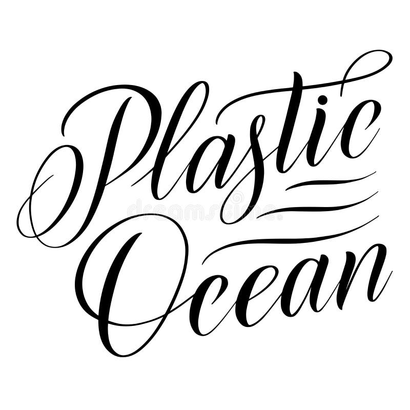 Plastic Ocean. Graphic Element for Ecological Stuff. Stock Vector ...