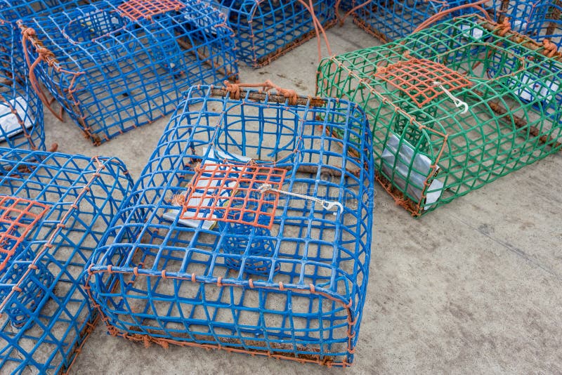 Plastic Octopus and Crab Traps. Stock Photo - Image of industry, gear ...