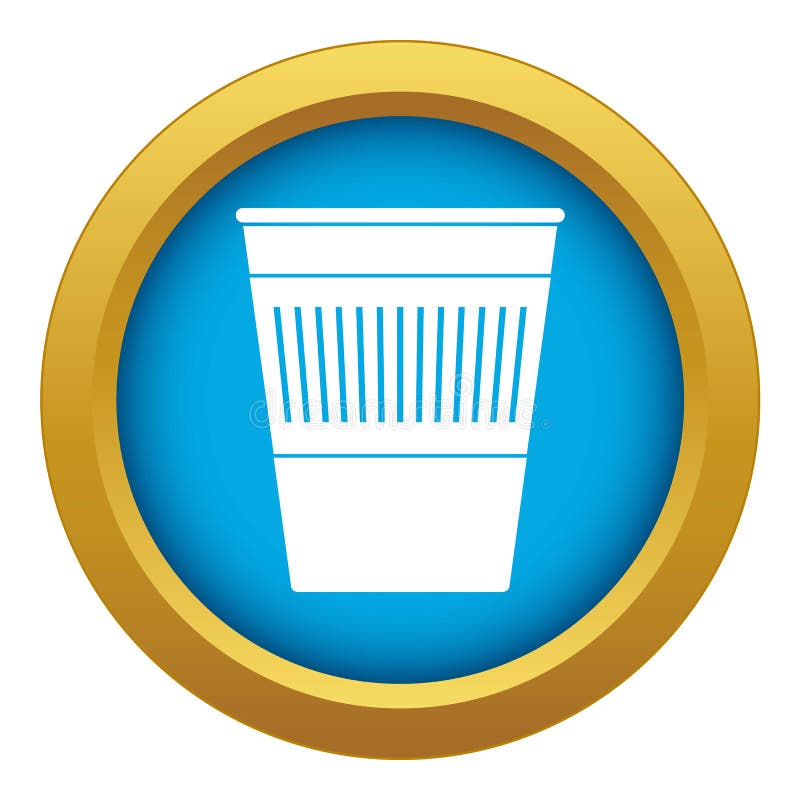 Plastic Office Waste Bin Icon Blue Vector Isolated Stock Vector ...