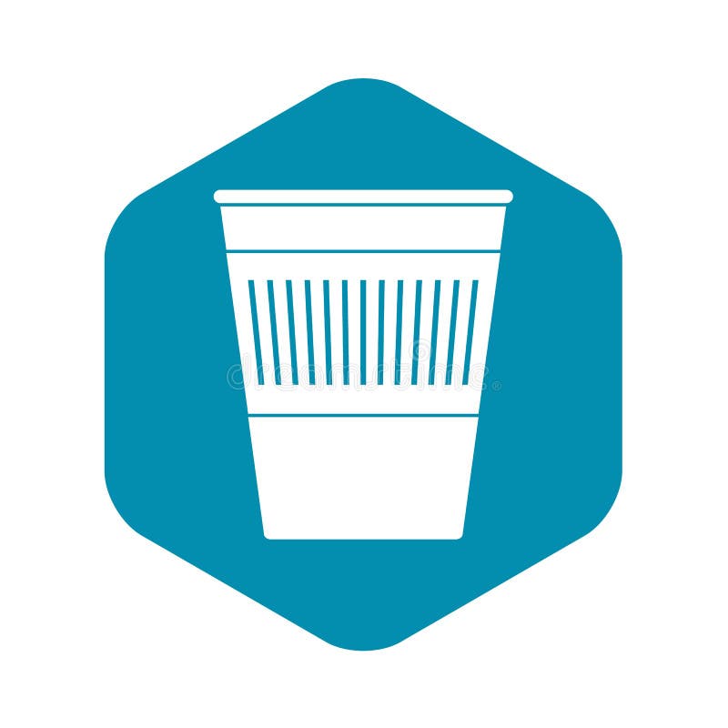 Plastic Office Waste Bin Icon, Simple Style Stock Vector - Illustration ...