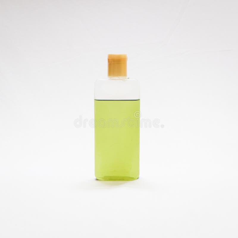 Plastic Oil Bottle with Natural Green Oil Stock Image - Image of ...