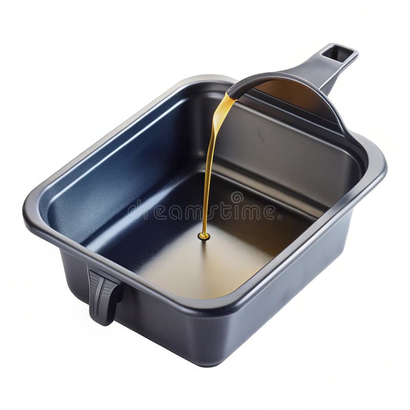 Plastic Oil Drain Pan with Pouring Spout Stock Illustration ...