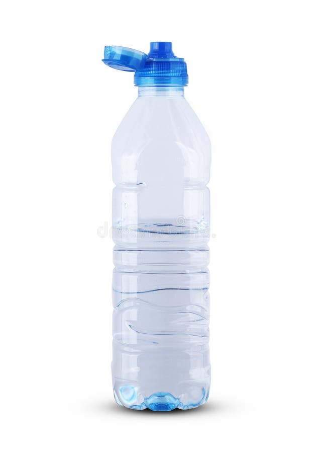 Plastic Open Bottle with Mineral Water Half Full Stock Photo - Image of ...