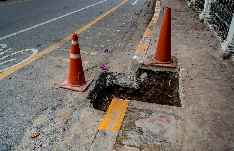 169 Pothole Cone Stock Photos - Free & Royalty-Free Stock Photos from ...